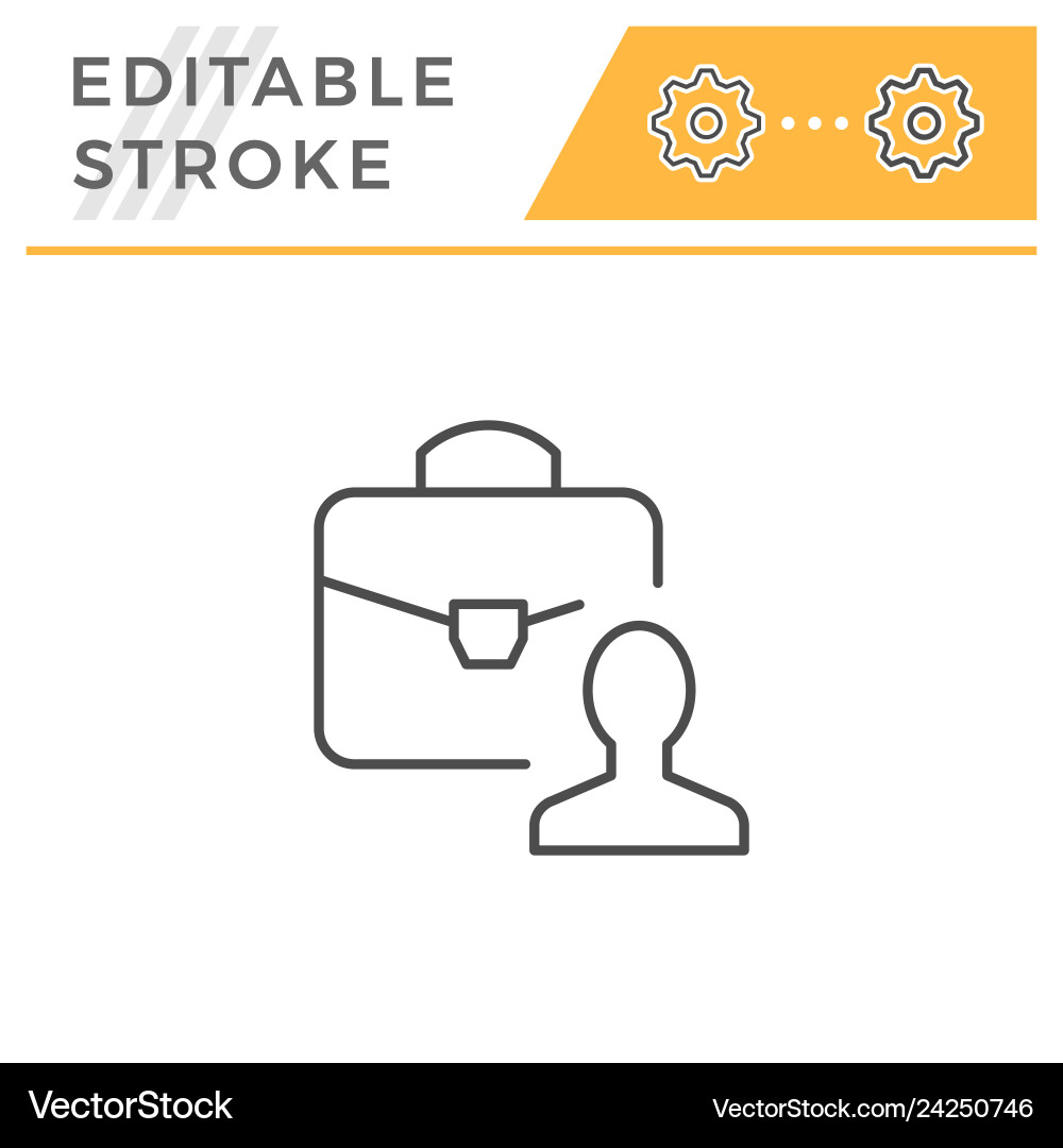 Business person line icon Royalty Free Vector Image