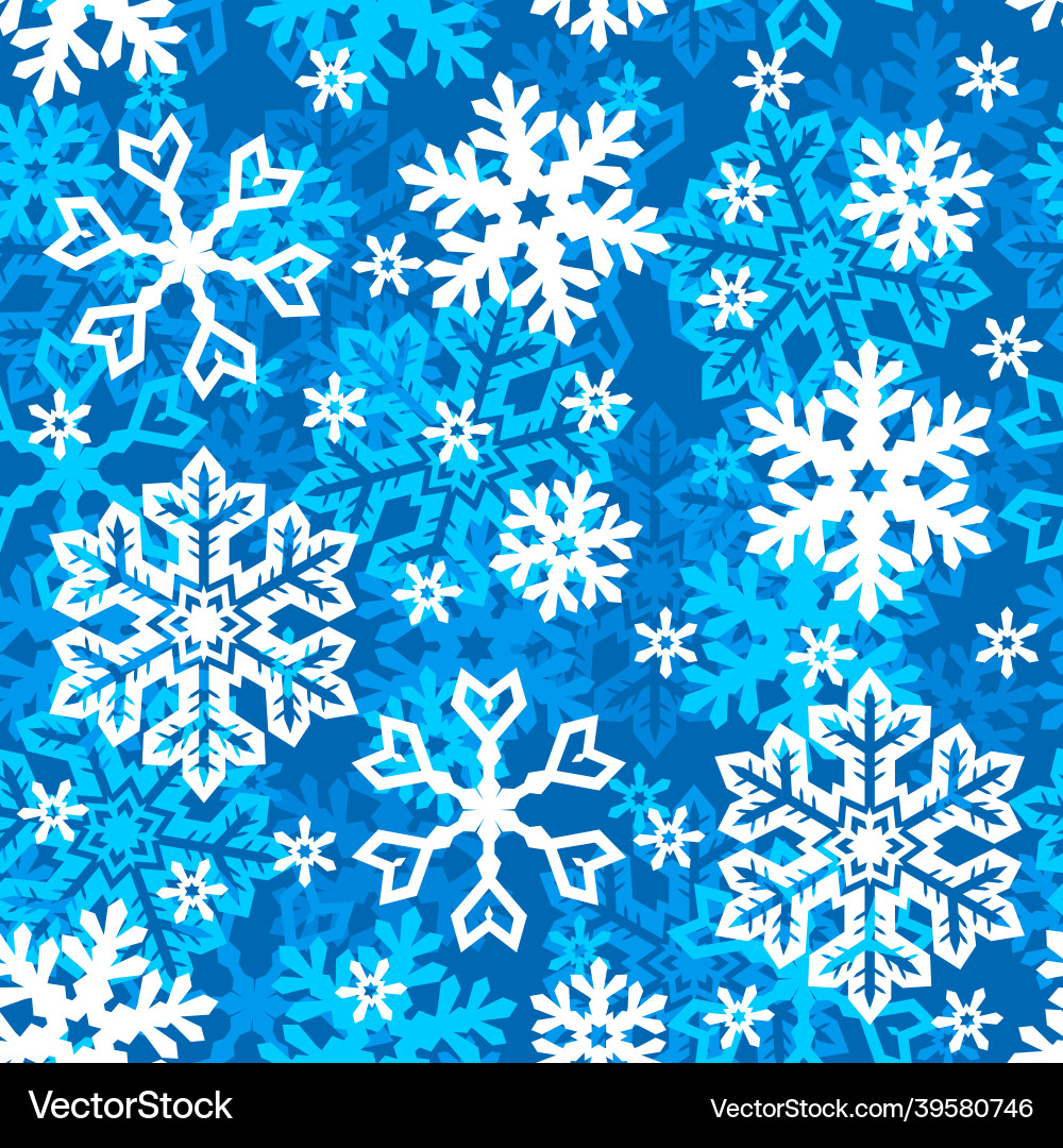 Christmas snowflakes pattern seamless Royalty Free Vector