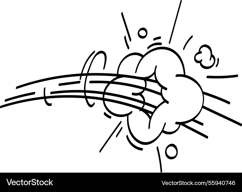 Fast winds blowing and stirring up a swirling Vector Image