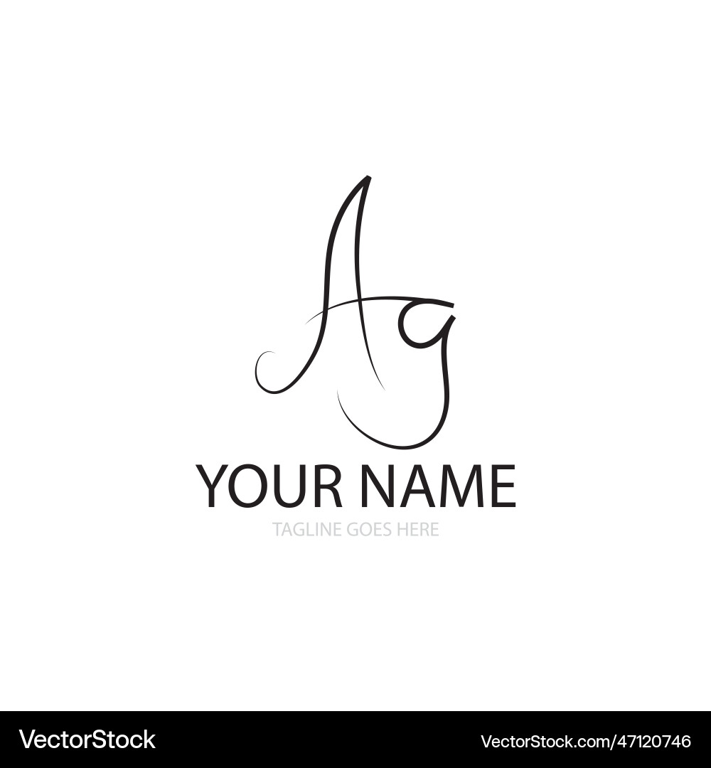 Letter ag icon logo Royalty Free Vector Image - VectorStock