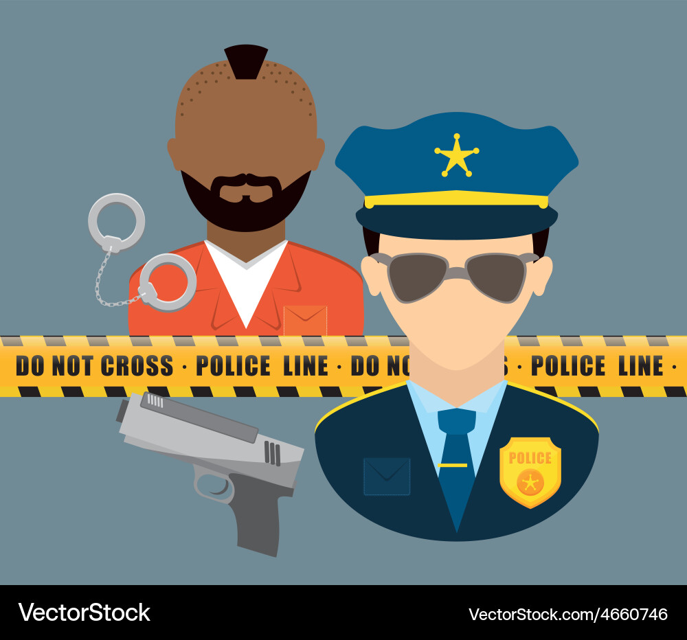Police design Royalty Free Vector Image - VectorStock