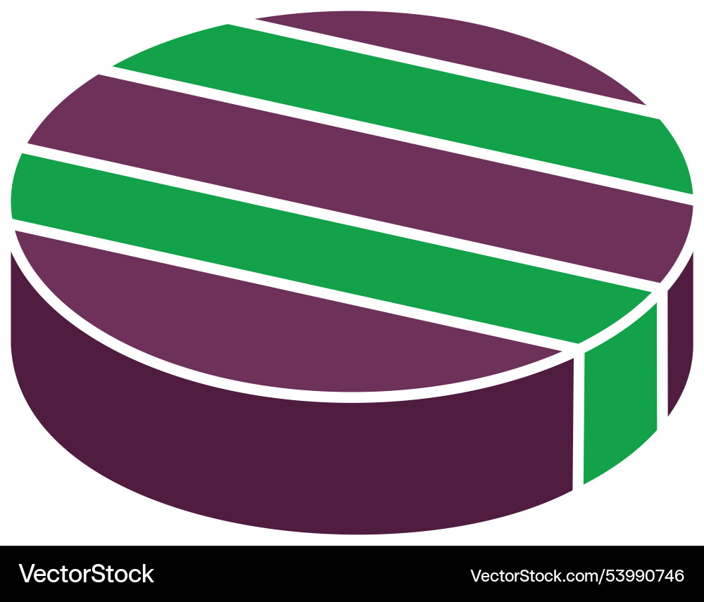 Purple and green striped halloween candy disk Vector Image