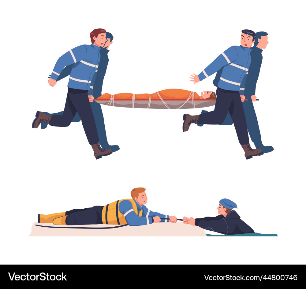 Rescue and life saving emergency operation Vector Image