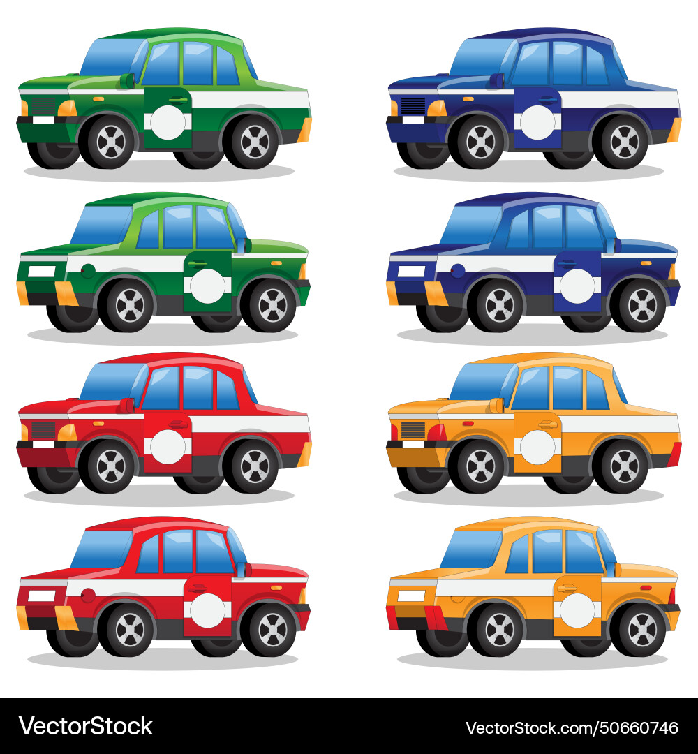 Set of racing cars Royalty Free Vector Image - VectorStock