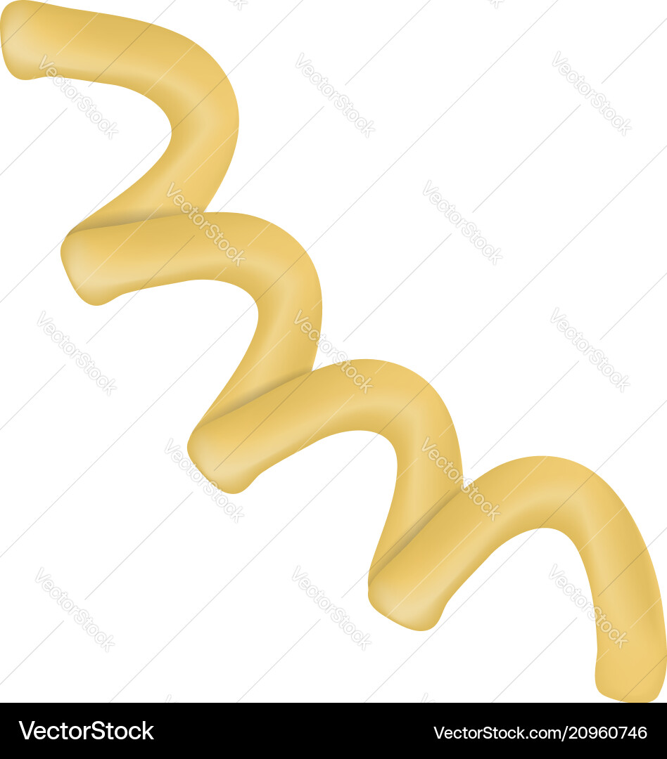 Torchietti pasta mockup realistic style Royalty Free Vector