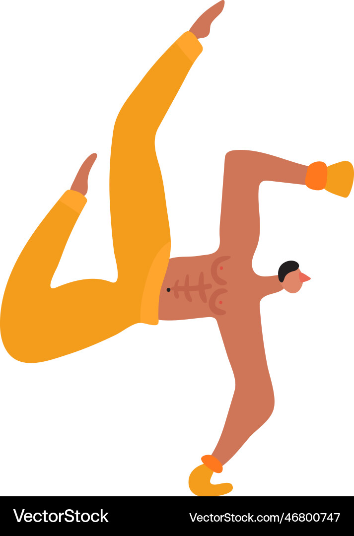 Capoeira flat Royalty Free Vector Image - VectorStock