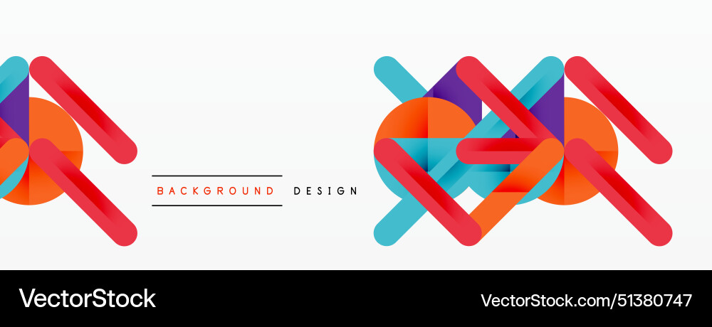 Colorful background with geometric lines Vector Image