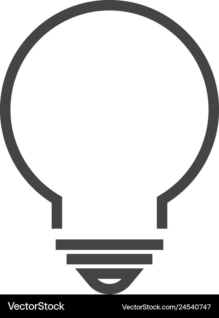 Lightbulb lamp graphic design template Royalty Free Vector