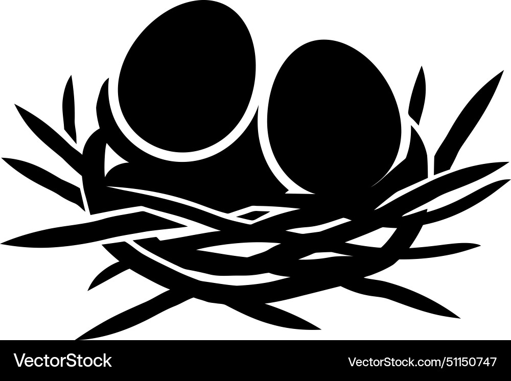 Nest with eggs icon Royalty Free Vector Image - VectorStock