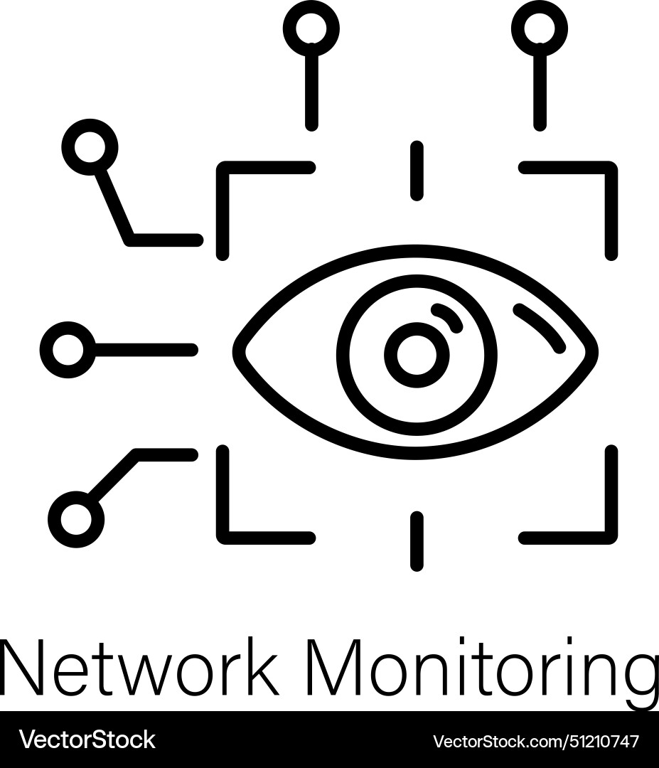 Network monitoring Royalty Free Vector Image - VectorStock