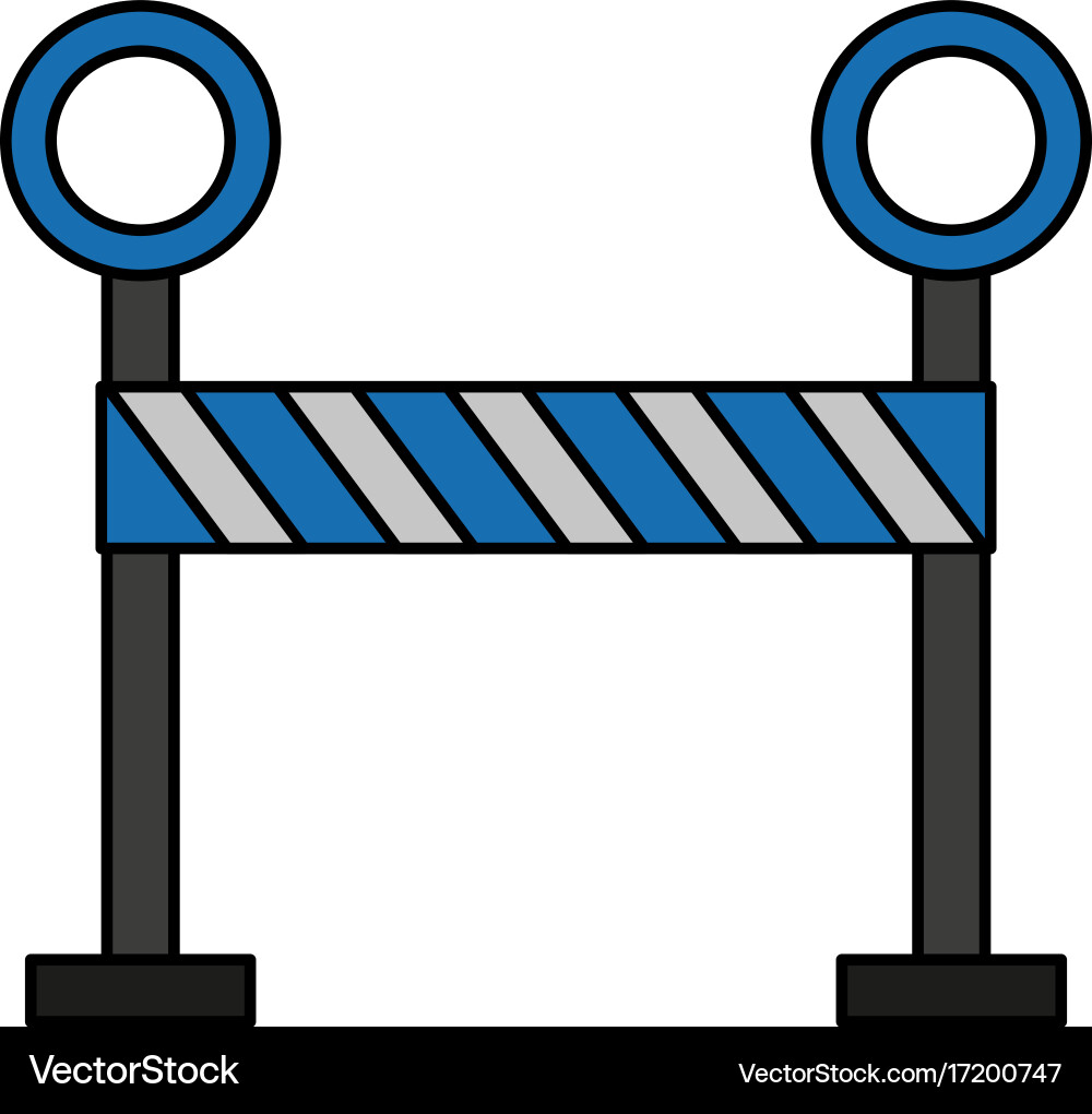 Roadblock road safety icon image Royalty Free Vector Image