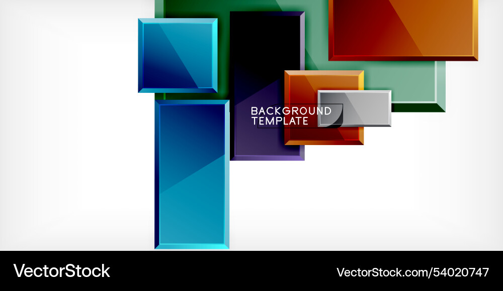 Square shape color abstract geometry Royalty Free Vector