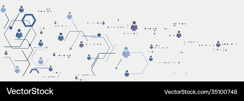 Abstract human connections headline background Vector Image