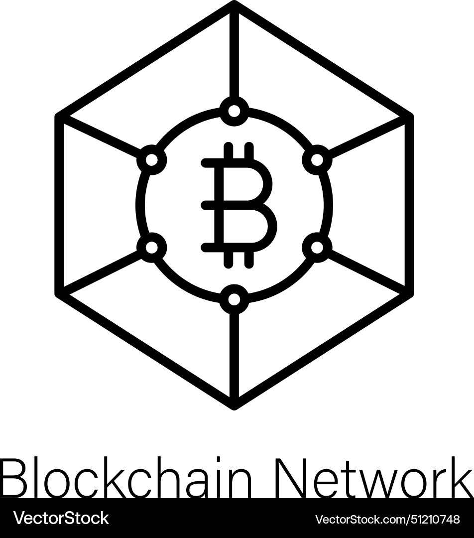 Blockchain network Royalty Free Vector Image - VectorStock