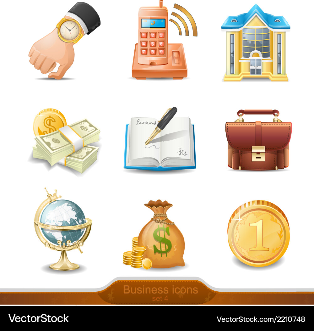 Business Icon Set - Collection Royalty Free Vector Image