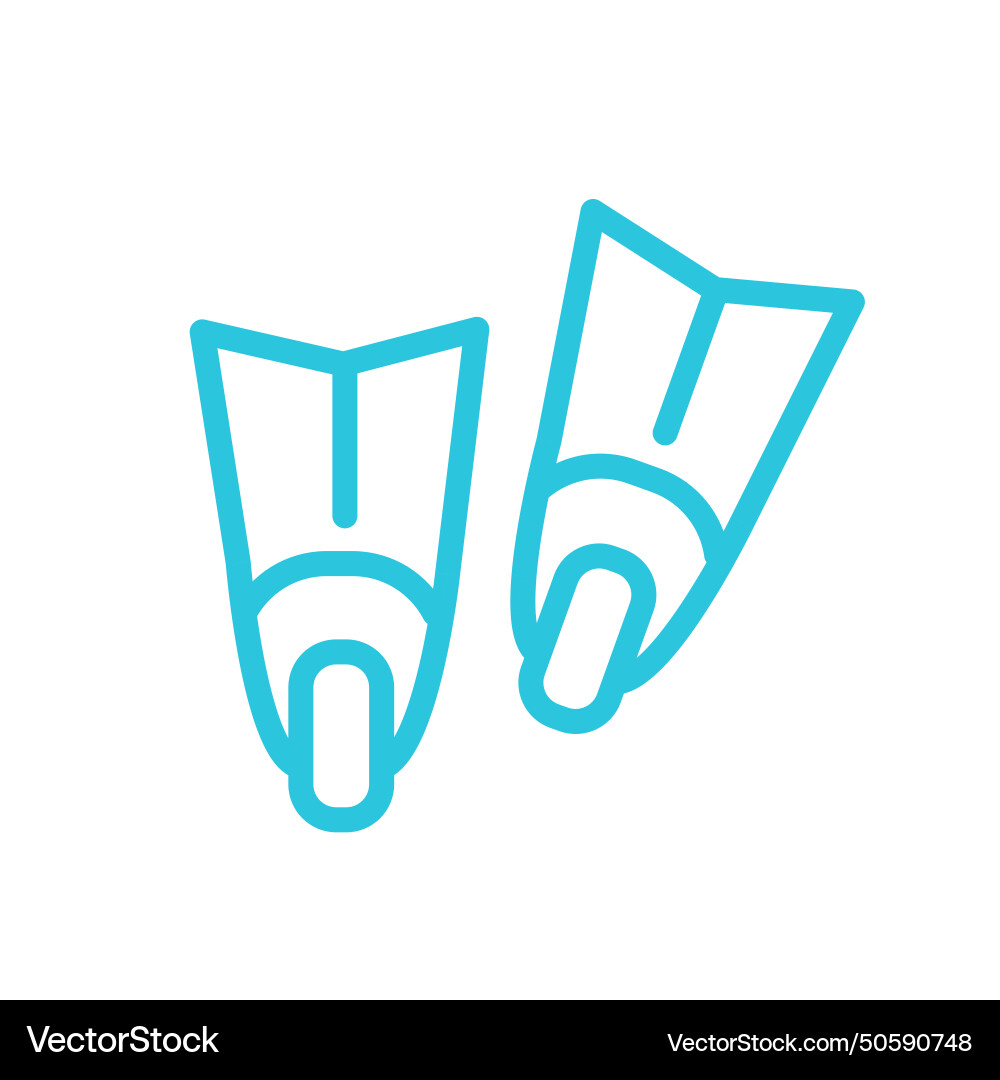 Flippers diving equipment from blue icon set Vector Image