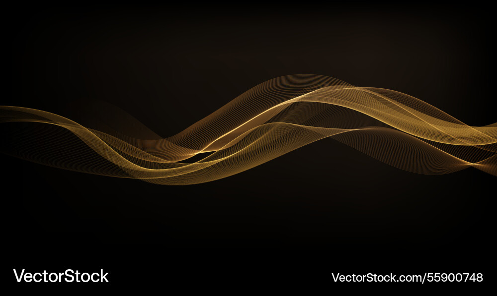 Golden Wave Background Royalty Free Vector Image