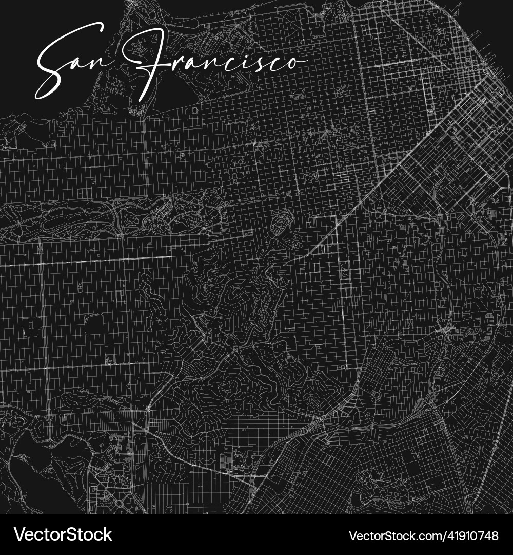 San Francisco Street Map Royalty Free Vector Image