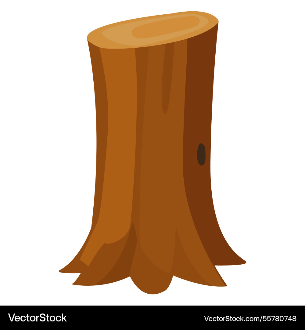 Wooden stump object Royalty Free Vector Image - VectorStock