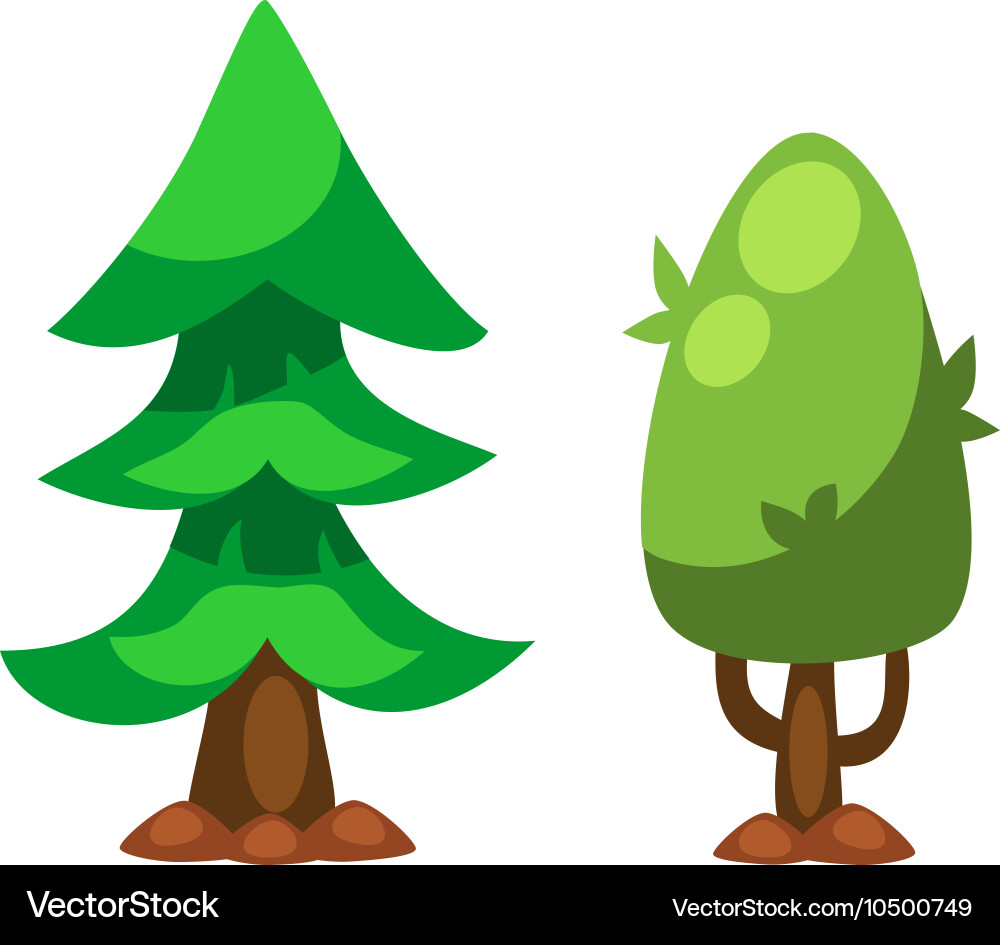 Cartoon tree isolated Royalty Free Vector Image