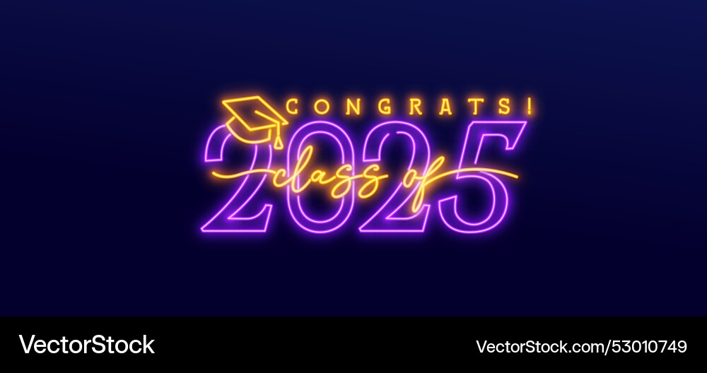 Class of 2025 congratulations graduates Royalty Free Vector