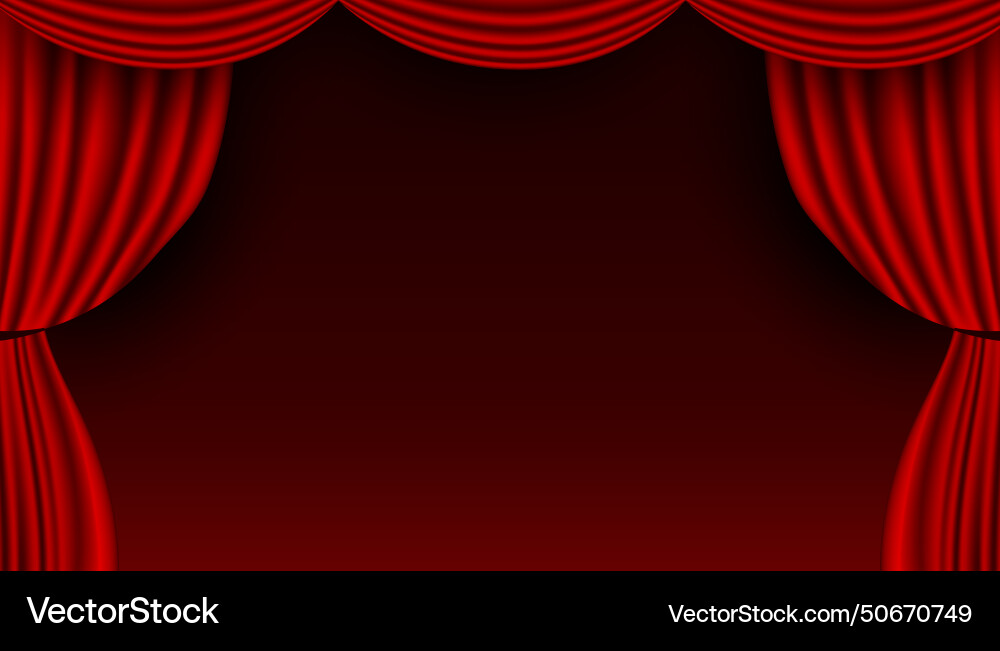 Customize stage curtain banner for theatrical Vector Image