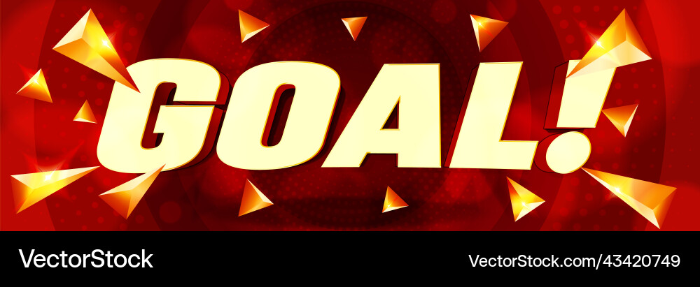 Goal exclamation advertisement banner template Vector Image