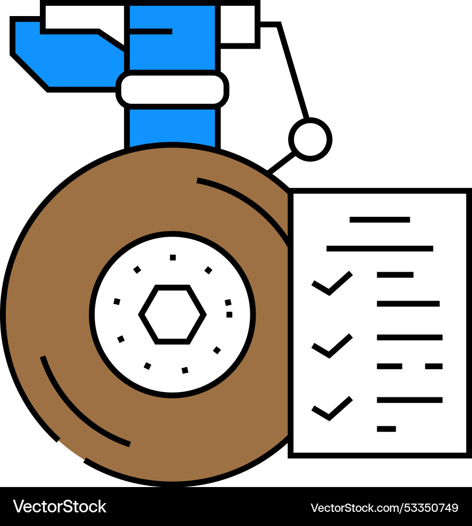 Landing gear check aircraft icon color Royalty Free Vector