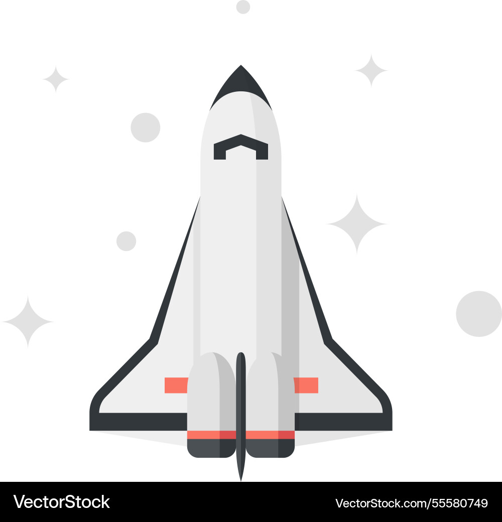 Launch flat web icon concept Royalty Free Vector Image