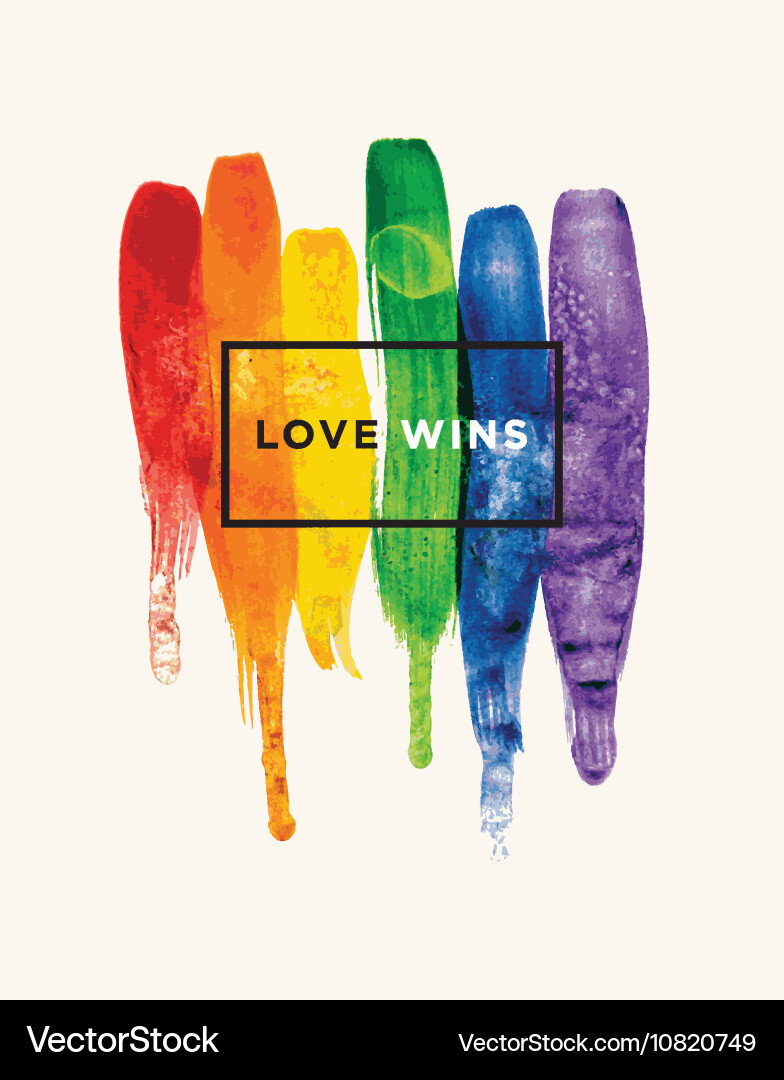 Love wins Royalty Free Vector Image - VectorStock