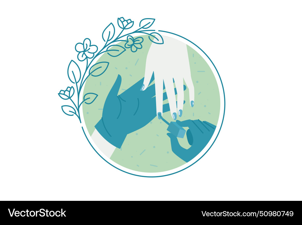 Nail painting hygiene Royalty Free Vector Image