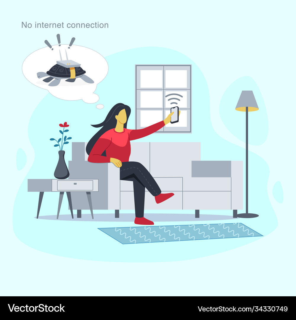 No internet connection concept Royalty Free Vector Image