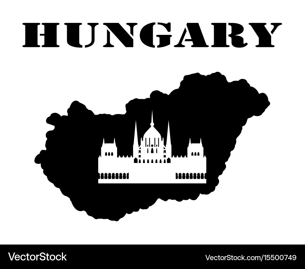 Symbol of hungary and maps Royalty Free Vector Image