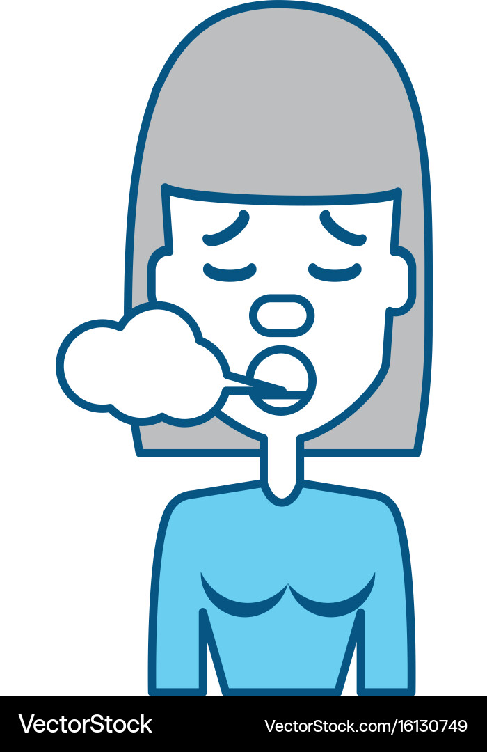 Woman smoking cartoon Royalty Free Vector Image
