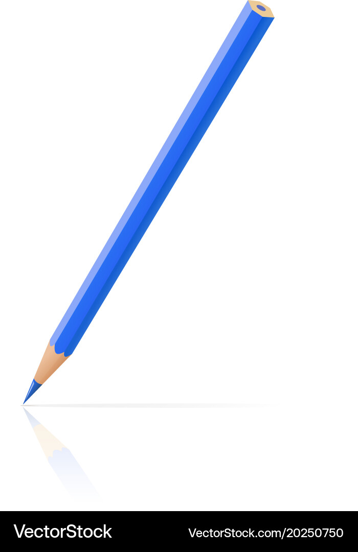Blue pencil Royalty Free Vector Image - VectorStock