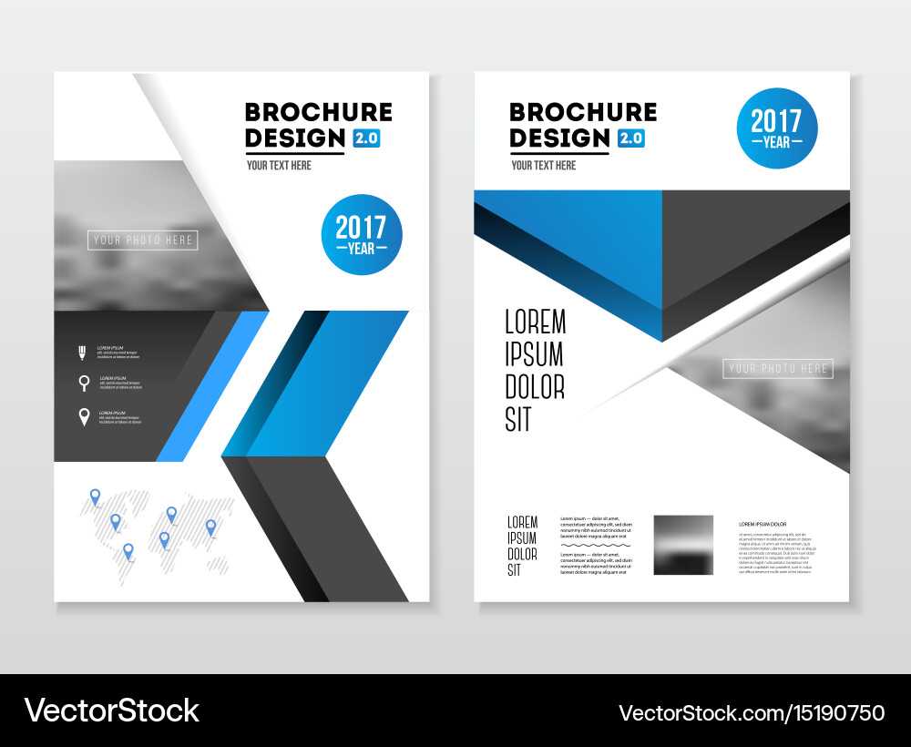 Business brochure design Royalty Free Vector Image