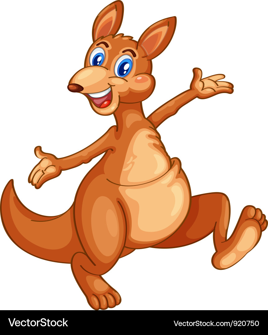 Cartoon Kangaroo Illustration Royalty Free Vector Image