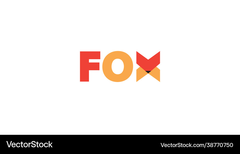 Creative fox word letter logo symbol design Vector Image