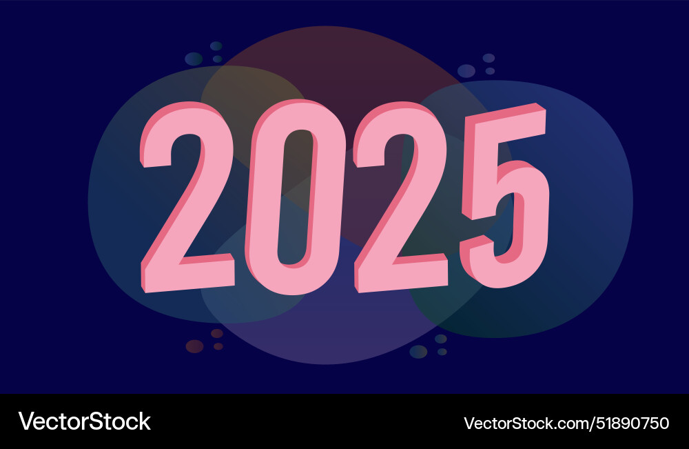 Happy new year 2025 Royalty Free Vector Image - VectorStock