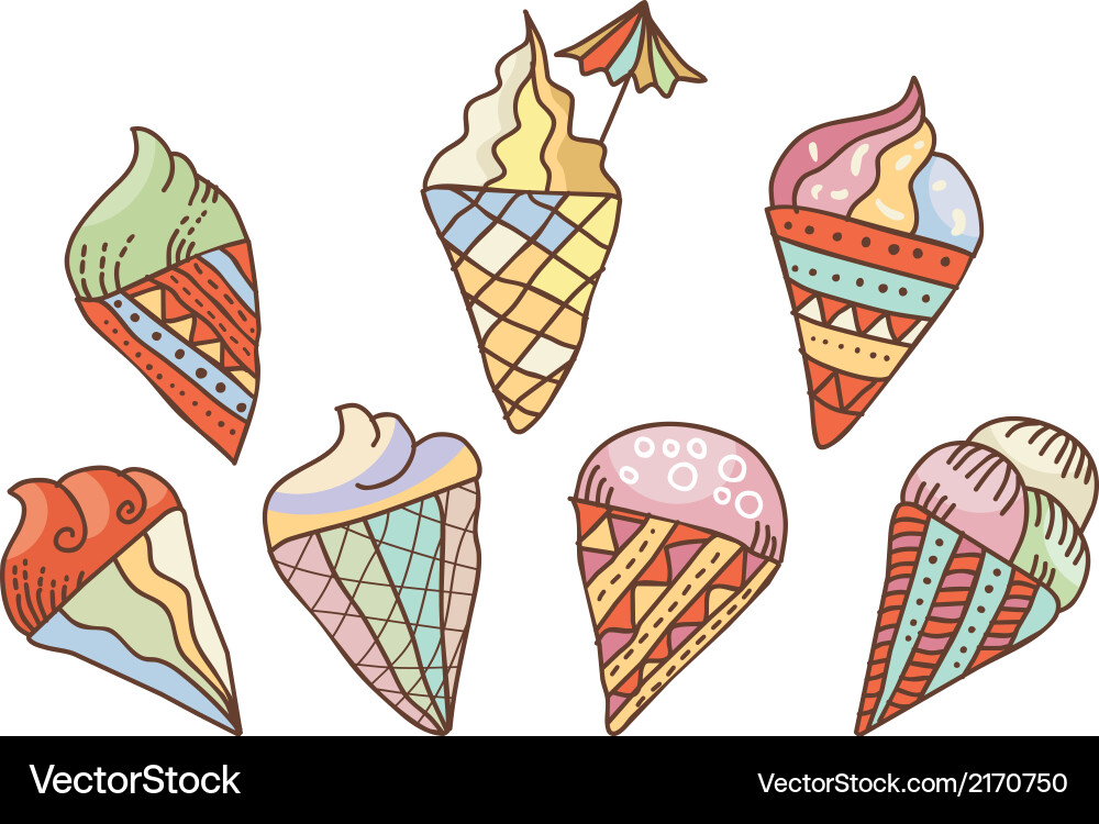 Ice creams Royalty Free Vector Image - VectorStock