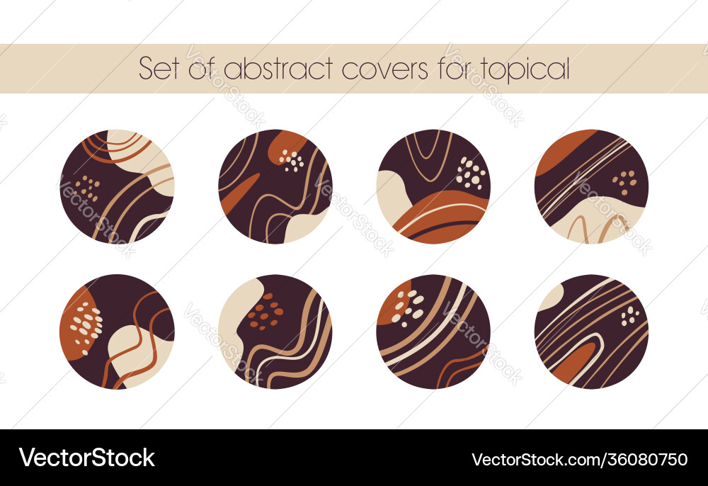 Instagram highlight covers backgrounds set Vector Image