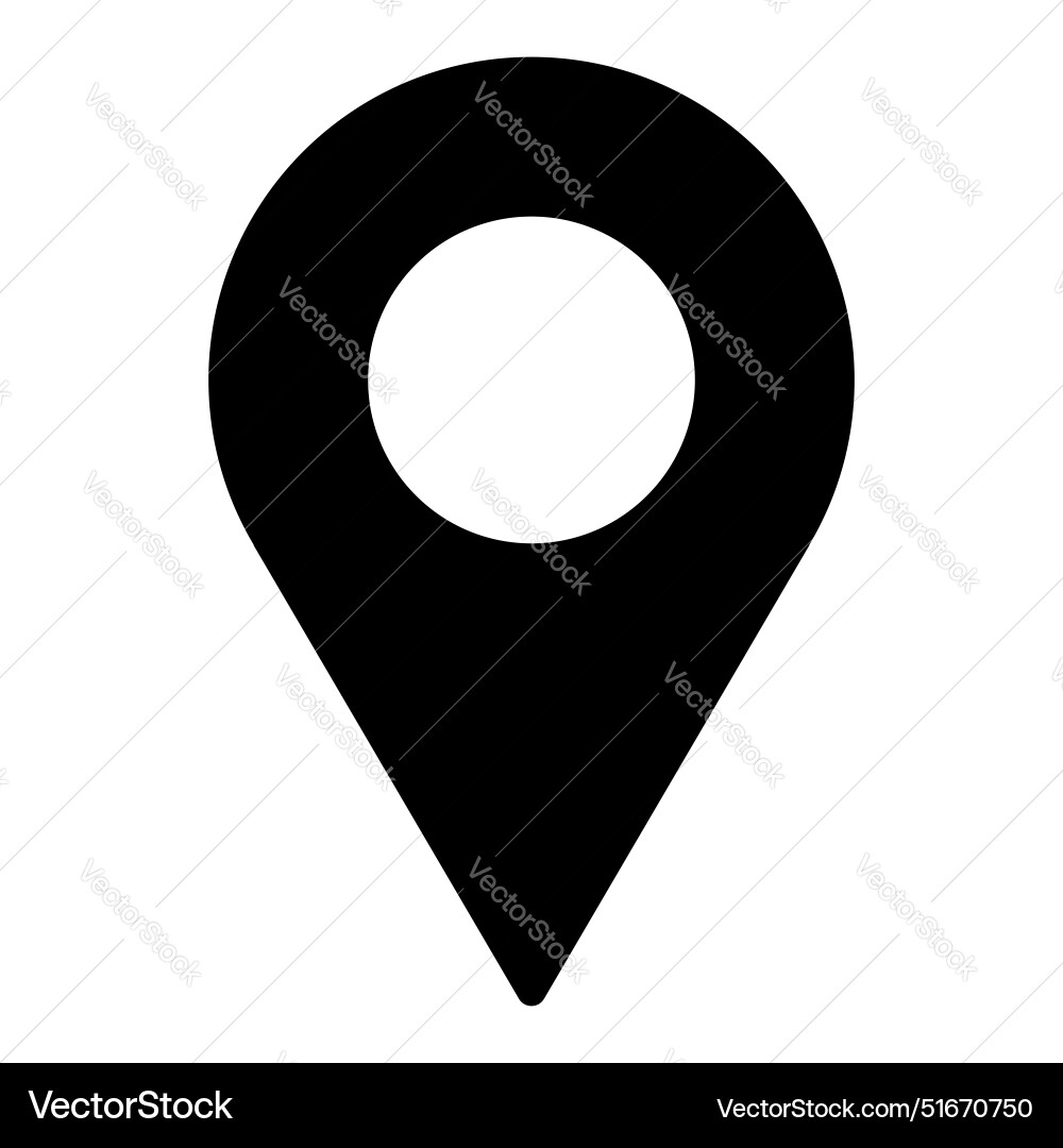 Location or map pin icon symbol Royalty Free Vector Image