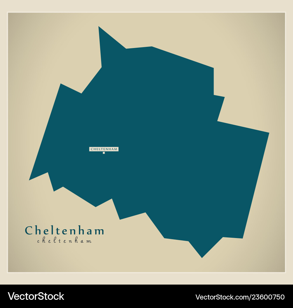 Modern map - cheltenham district uk Royalty Free Vector