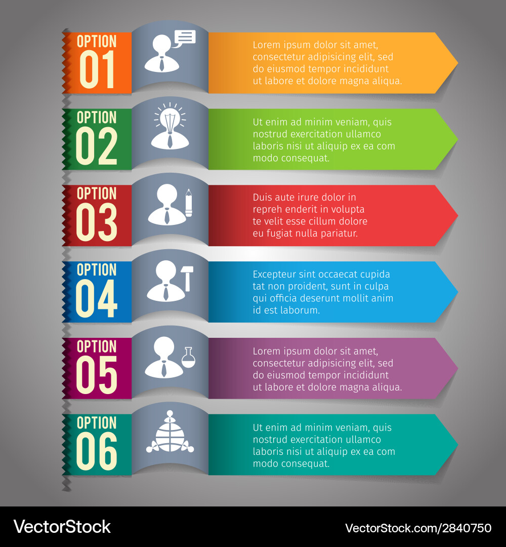Paper infographics template Royalty Free Vector Image