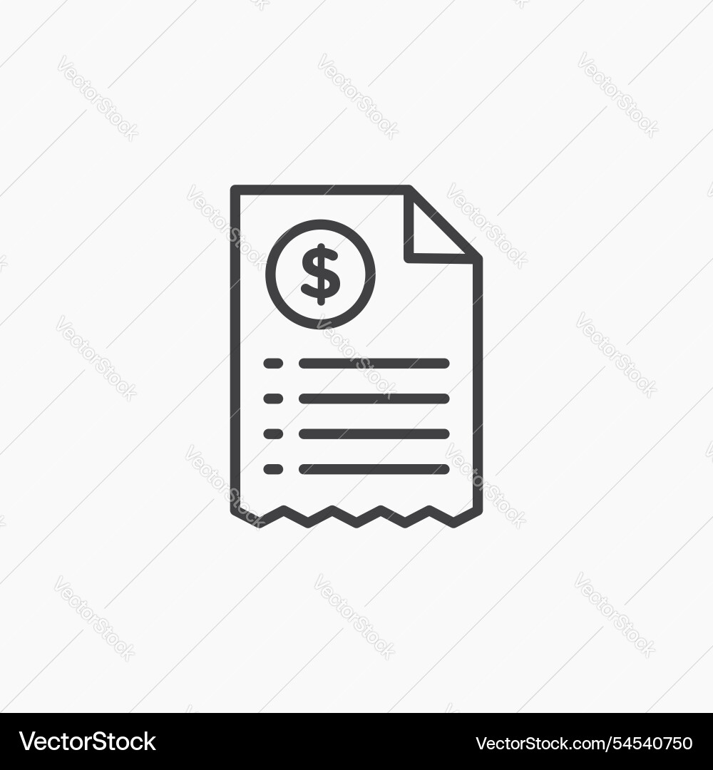 Paper receipt icon Royalty Free Vector Image - VectorStock