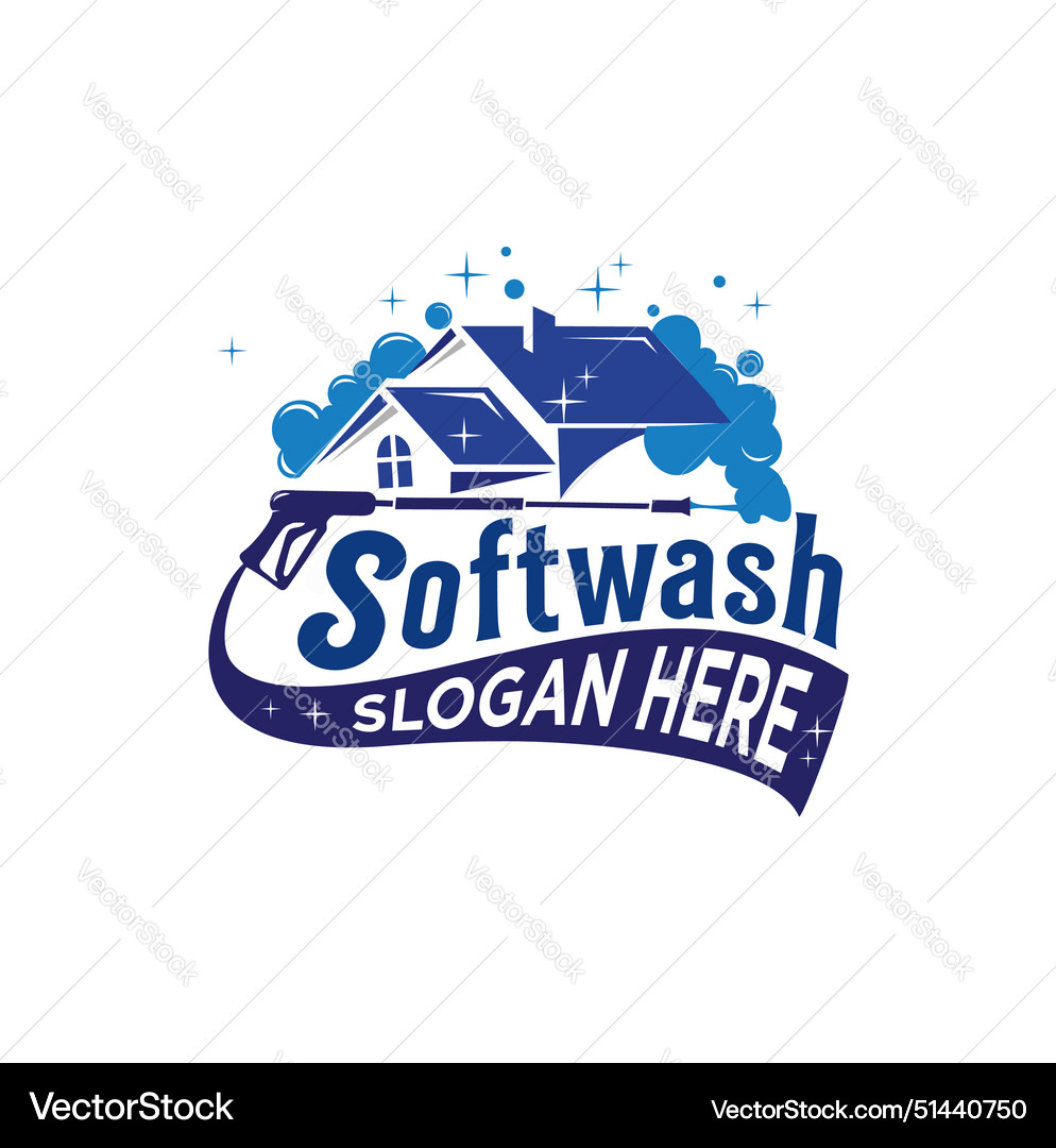 Pressure power wash spray logo design template Vector Image