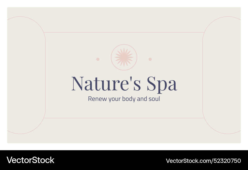 Spa business card template Royalty Free Vector Image