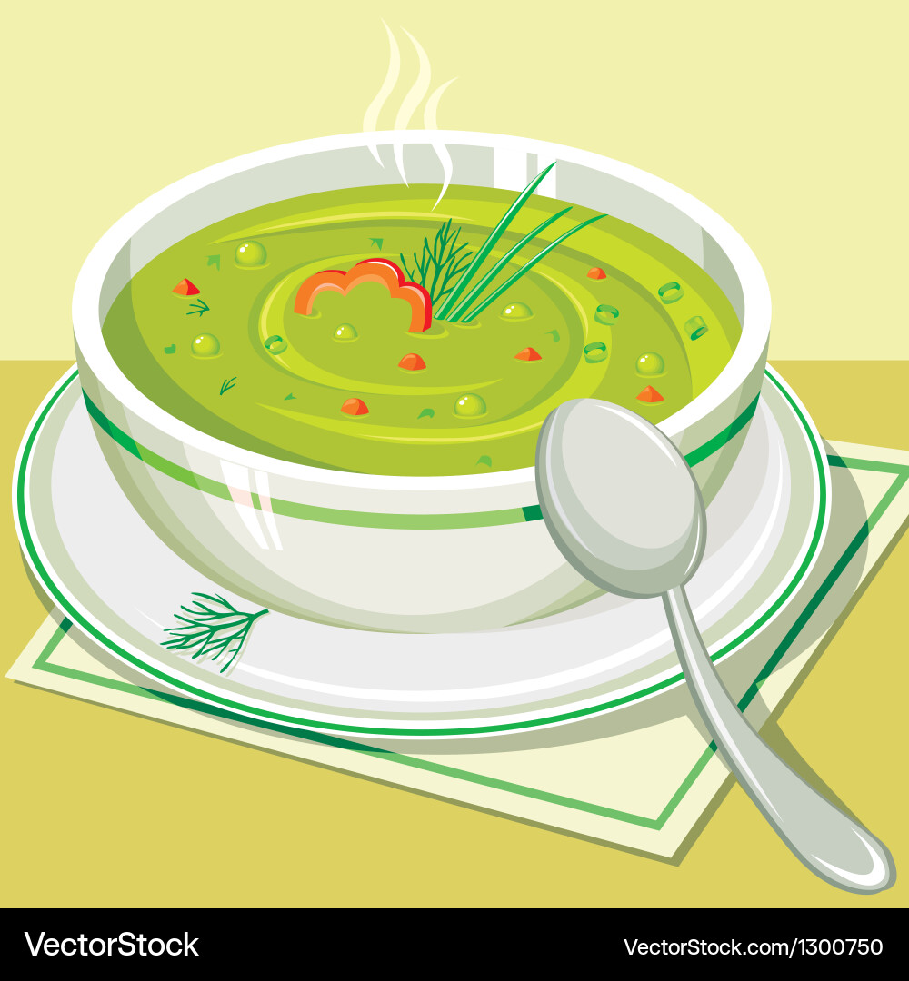 Split pea soup Royalty Free Vector Image - VectorStock