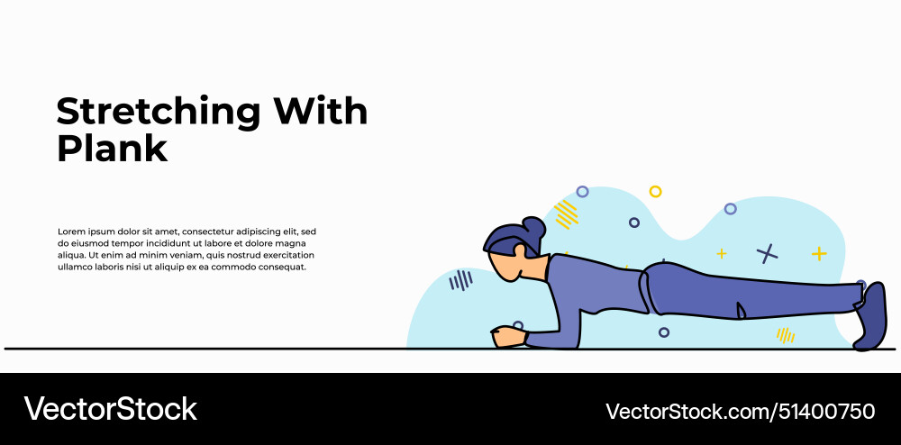 Stretching body modern flat Royalty Free Vector Image