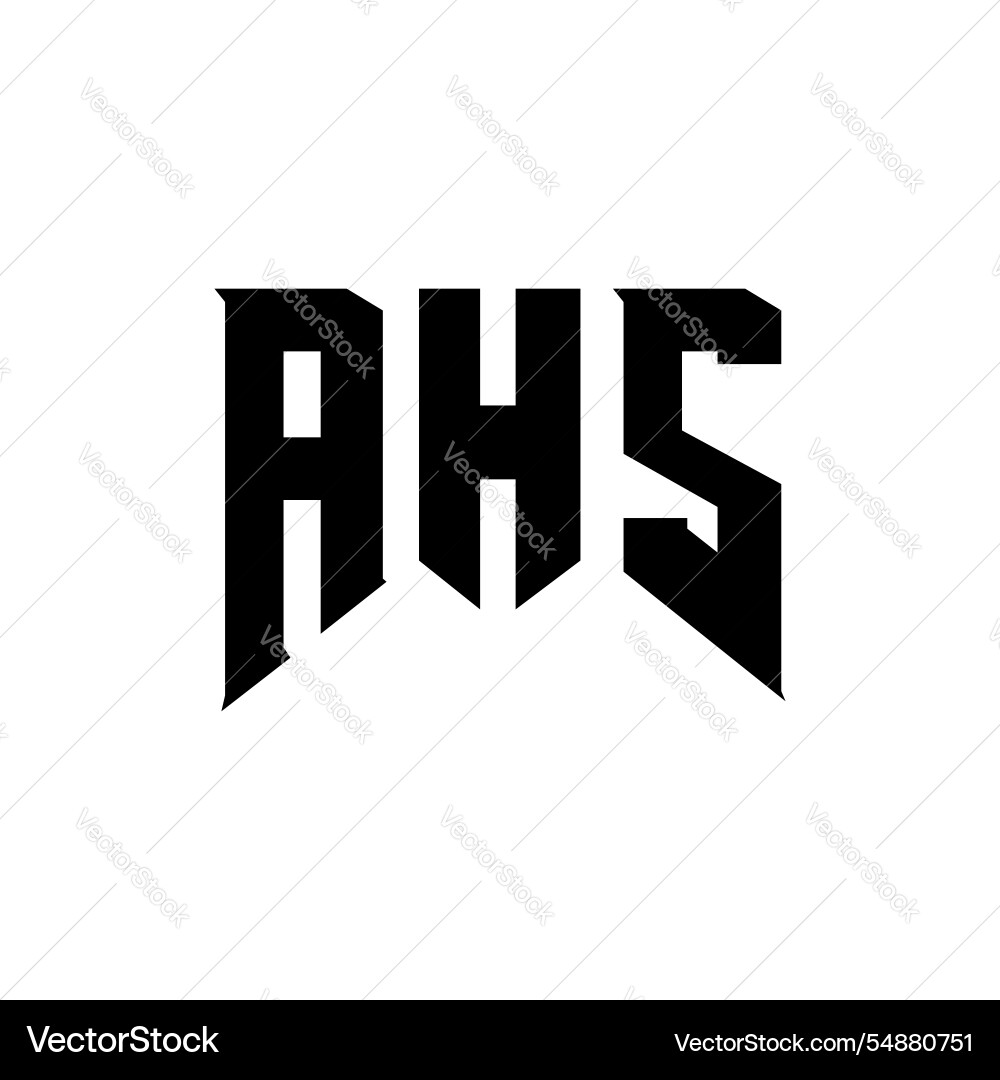 Ahs letter logo design for technology company Vector Image